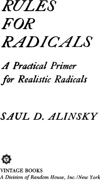 Rules for Radicals | The Ted K Archive